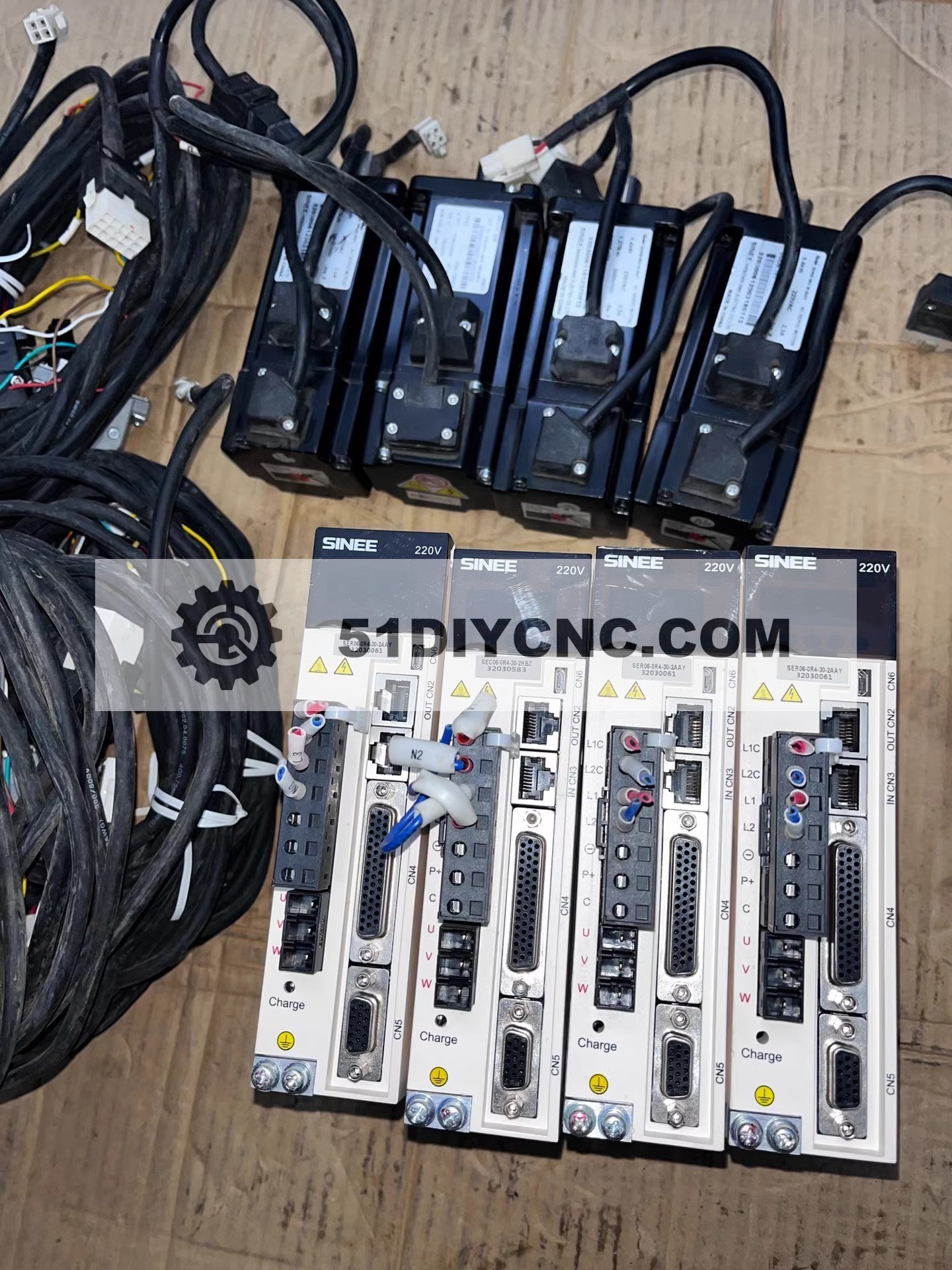 Used SINEE 400W Servo Drive & Motor Set